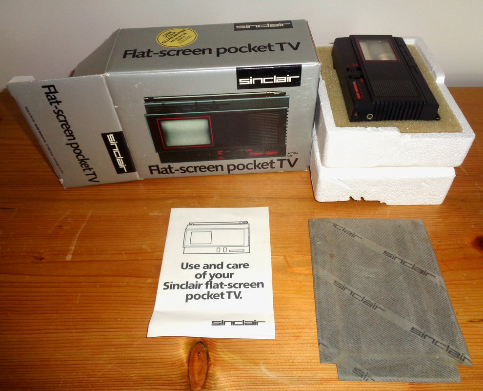1980s Portable Sinclair Flat Screen Pocket Television TV 80 FTV1 ...