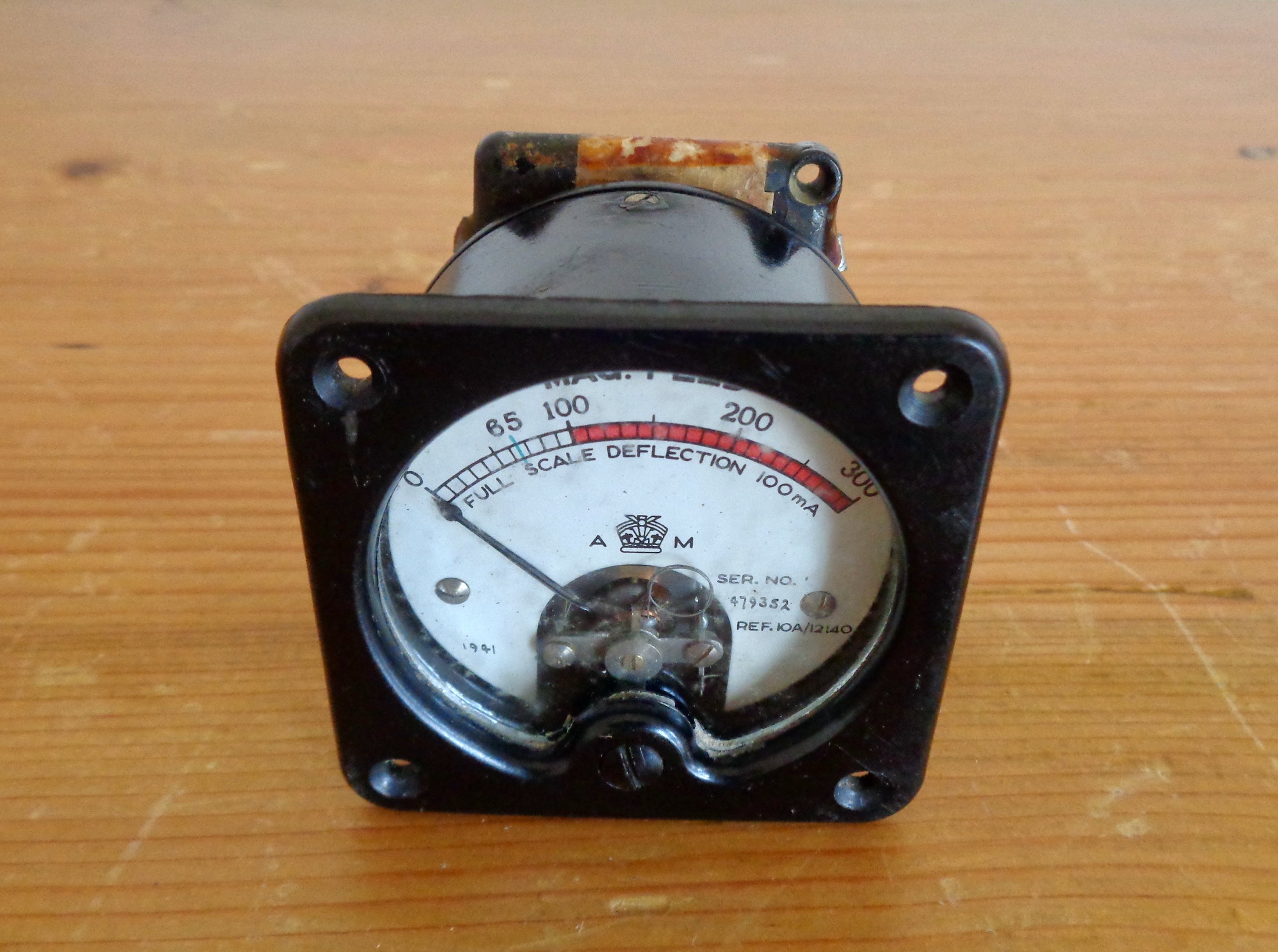 1941 Air Ministry Mag Feed Meter For A T1154 Radio Transmitter 10A/214 ...