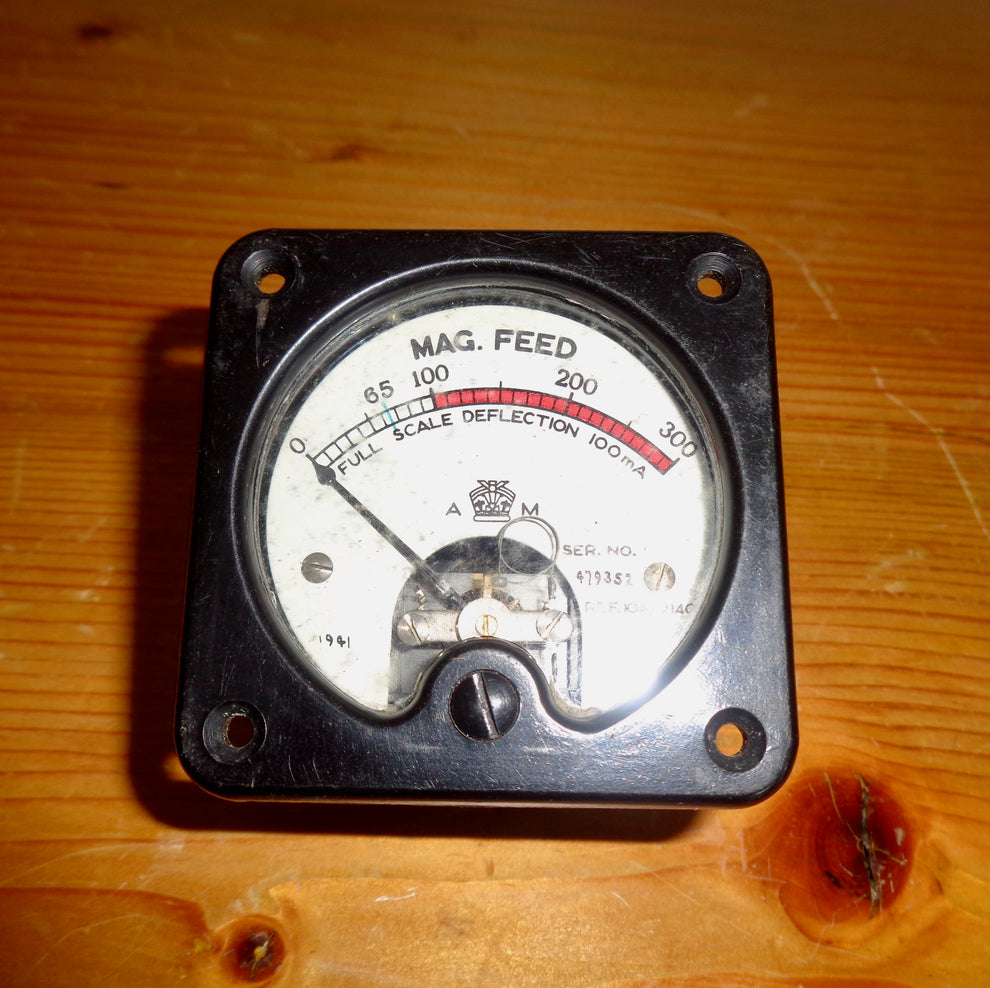 1941 Air Ministry Mag Feed Meter For A T1154 Radio Transmitter 10A/214 ...