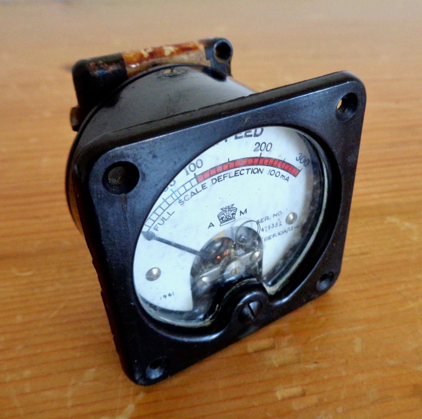 1941 Air Ministry Mag Feed Meter For A T1154 Radio Transmitter 10A/214 ...