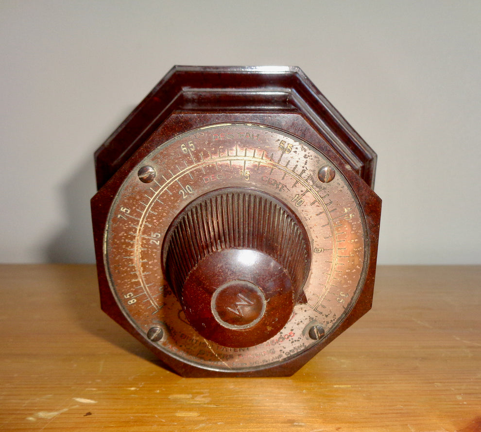 1930s Type ACM-R Bakelite Room Thermostat With Fahrenheit And Centigra ...