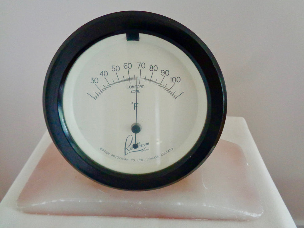 Vintage Bakelite Rototherm Thermometer On Alabaster Base – Mullard ...