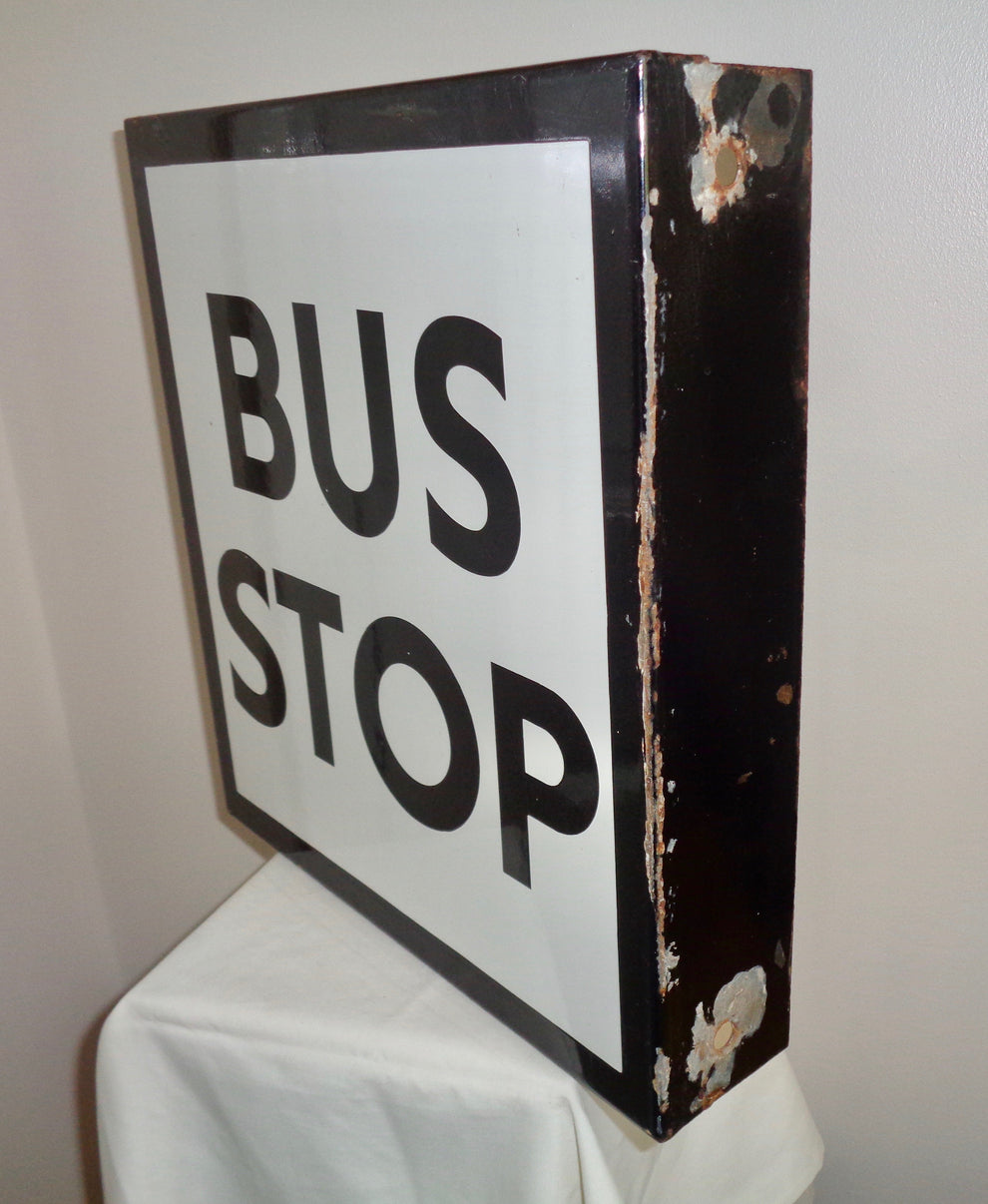 Enamel Aldershot & District Traction Co. Ltd 1960s Bus Stop Sign ...