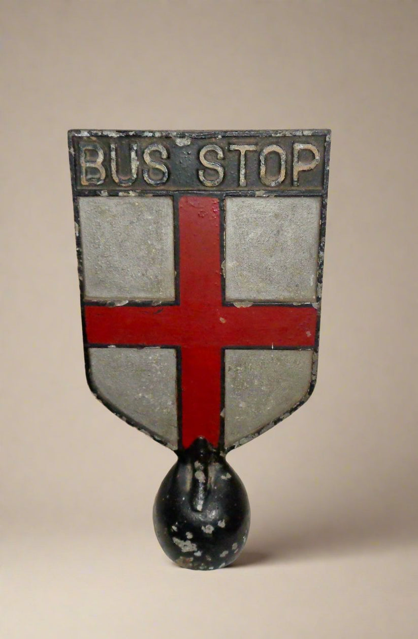 1940s Lincoln City Pole Top Bus Stop Sign – Mullard Antiques and ...