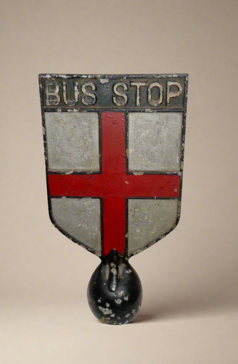 1940s Lincoln City Pole Top Bus Stop Sign – Mullard Antiques and ...