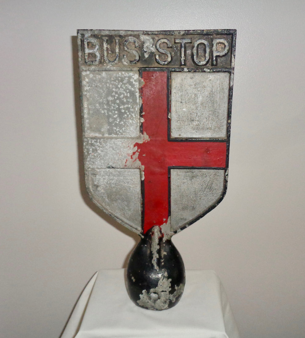 1940s Lincoln City Pole Top Bus Stop Sign – Mullard Antiques and ...