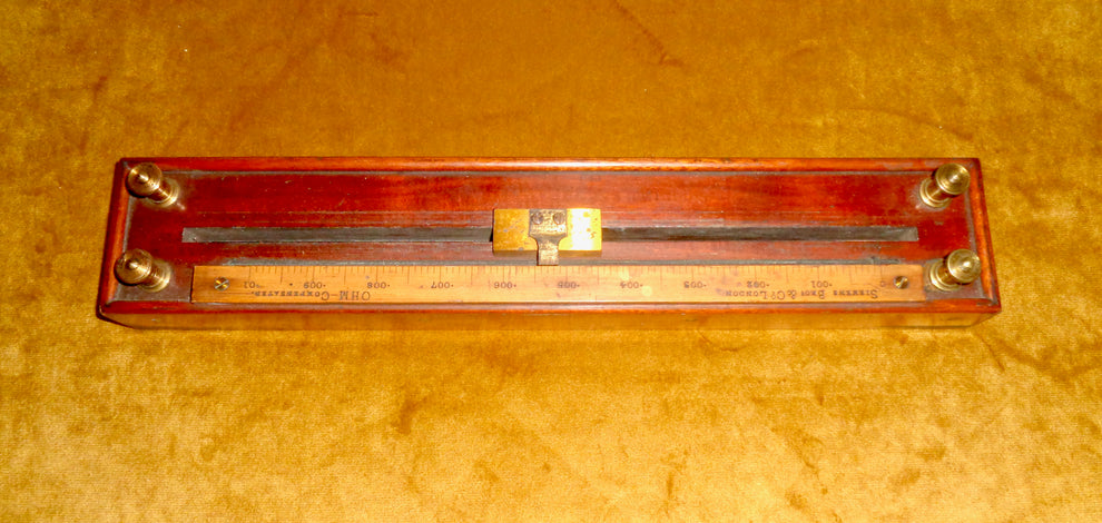 Vintage Siemens Brothers Slide Wire Potentiometer In Wood And Brass ...