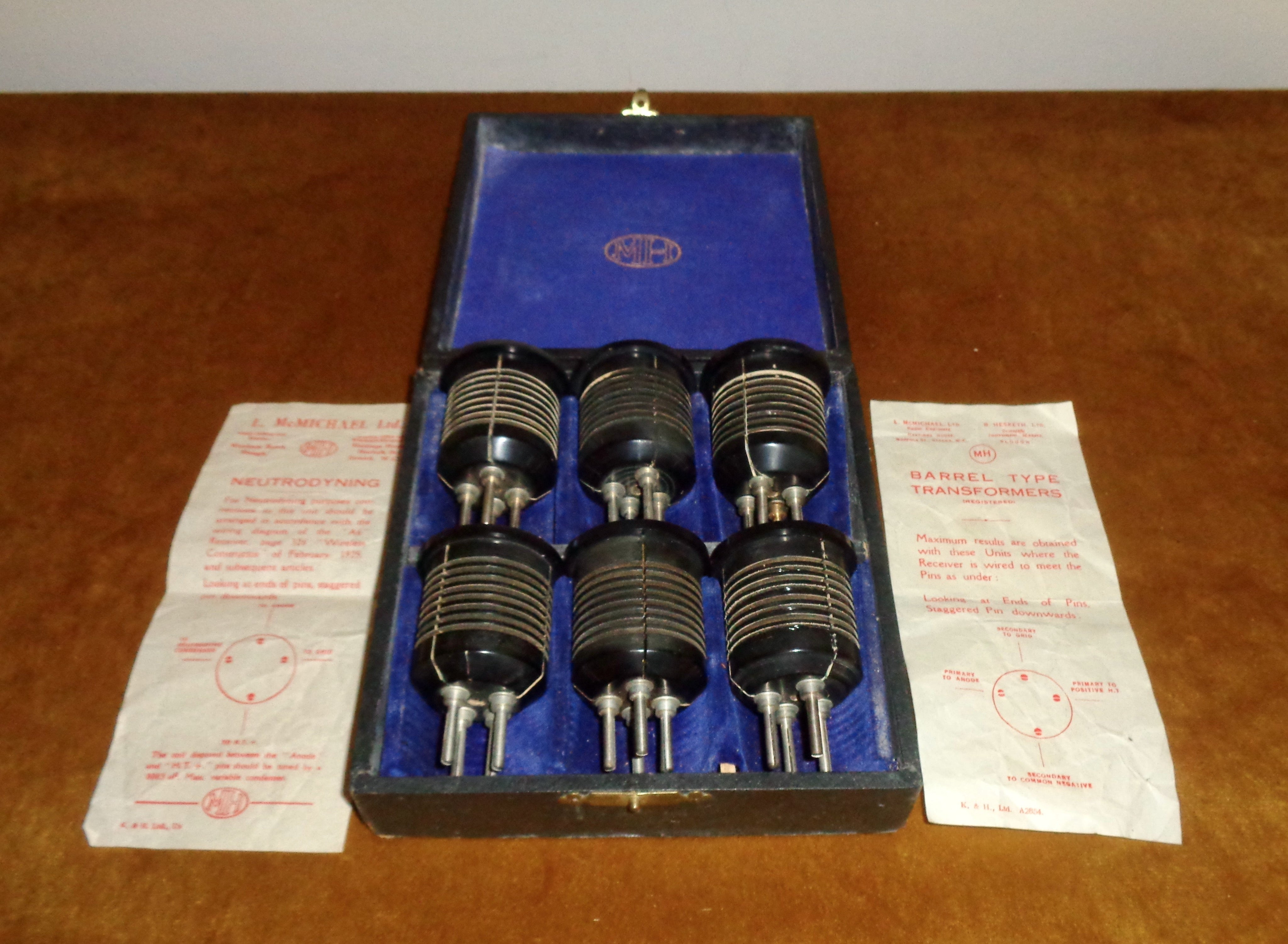 1920s Set of Six McMichael Hesketh MH Barrel Type HF Transformers ...