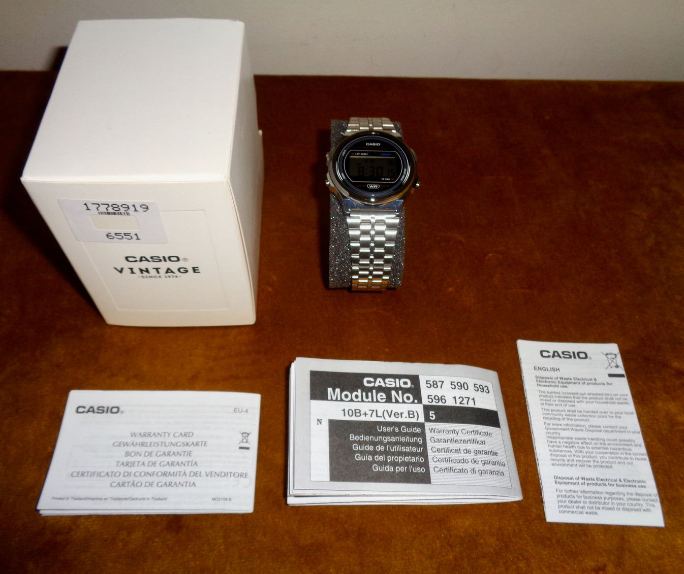 Casio Vintage Alarm Chronograph Watch A171WE-1AEF Model Number 596 127 ...