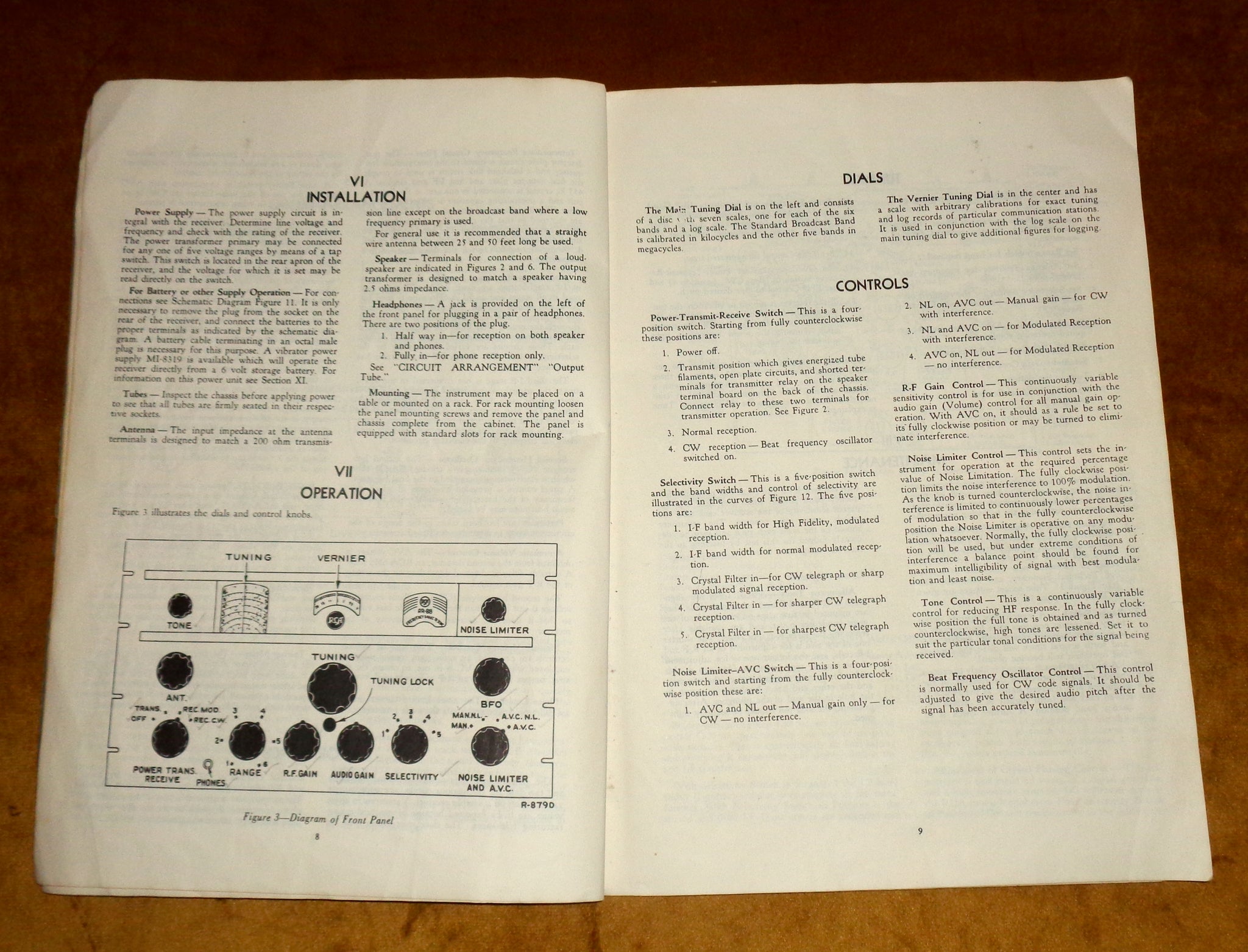 1940s WW2 RCA Instruction Booklet For A Model AR88D Communications Rec ...