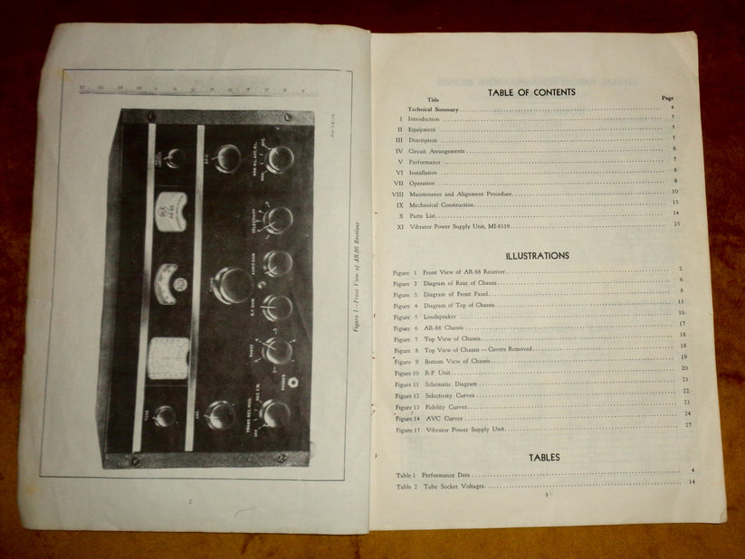 1940s WW2 RCA Instruction Booklet For A Model AR88D Communications Rec ...