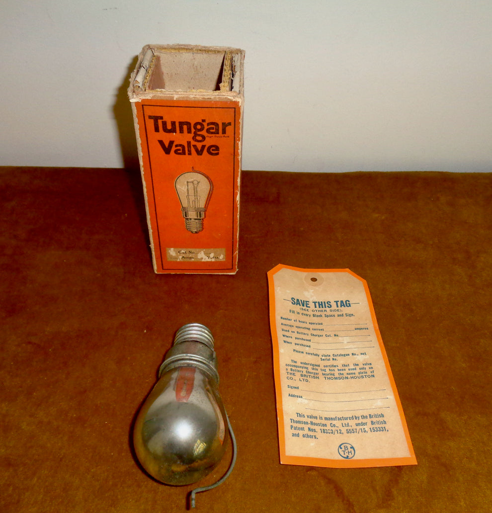 1920s Boxed Tungar Rectifier Valve Made by British Thomson Houston (BT ...