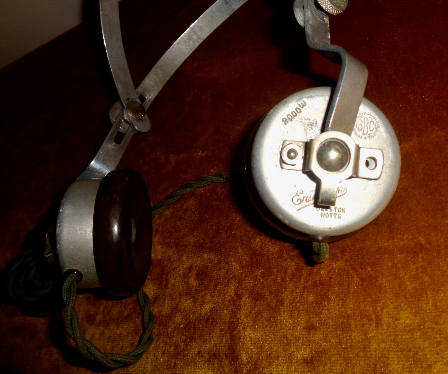Vintage Boxed Ericsson Type 717 2000 Ohm Headphones Made From Aluminiu ...