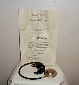 WW2 US Army Signal Corps Throat Microphone T-30-V SC6149A – Mullard ...