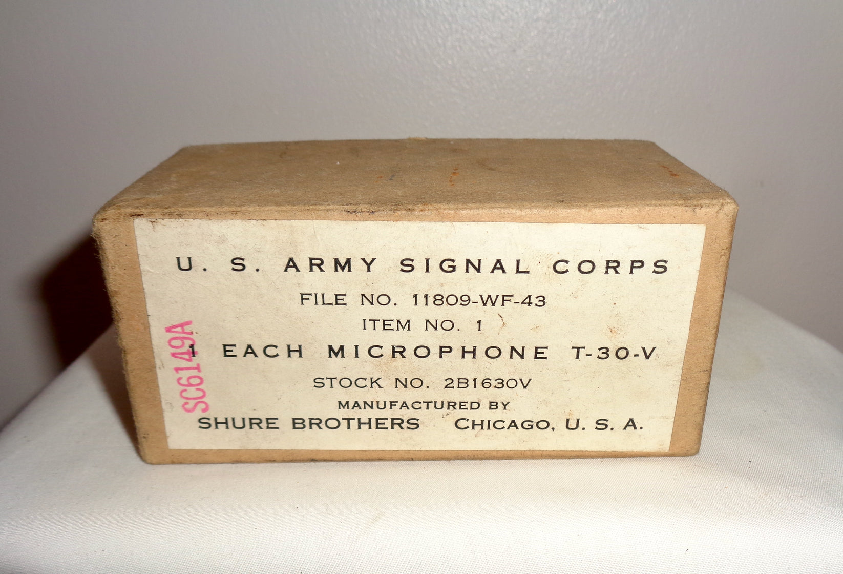WW2 US Army Signal Corps Throat Microphone T-30-V SC6149A – Mullard ...
