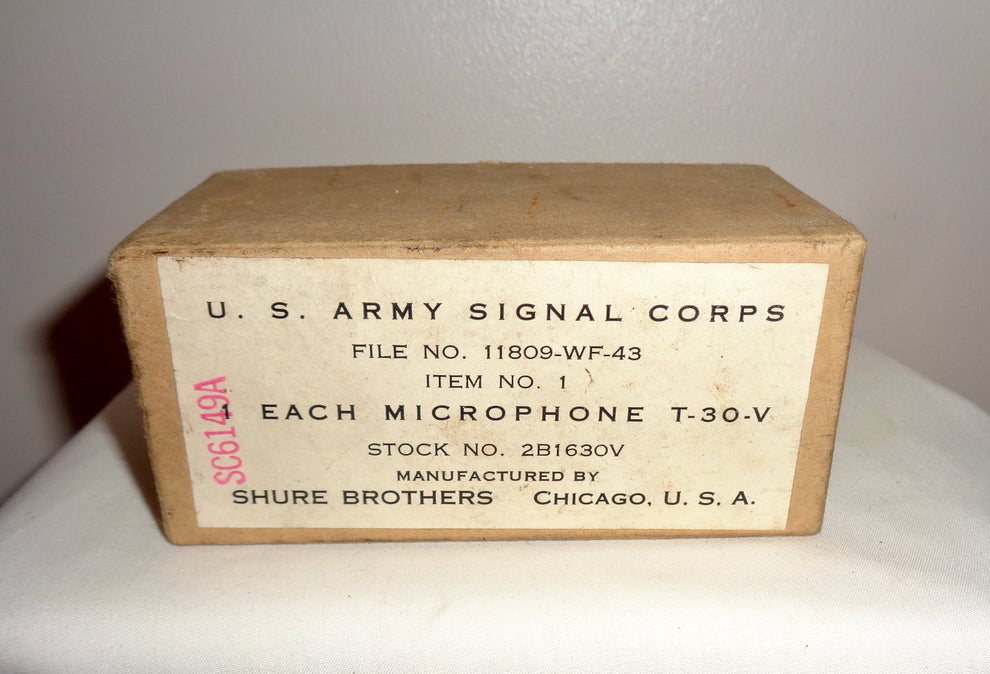 WW2 US Army Signal Corps Throat Microphone T-30-V SC6149A – Mullard ...