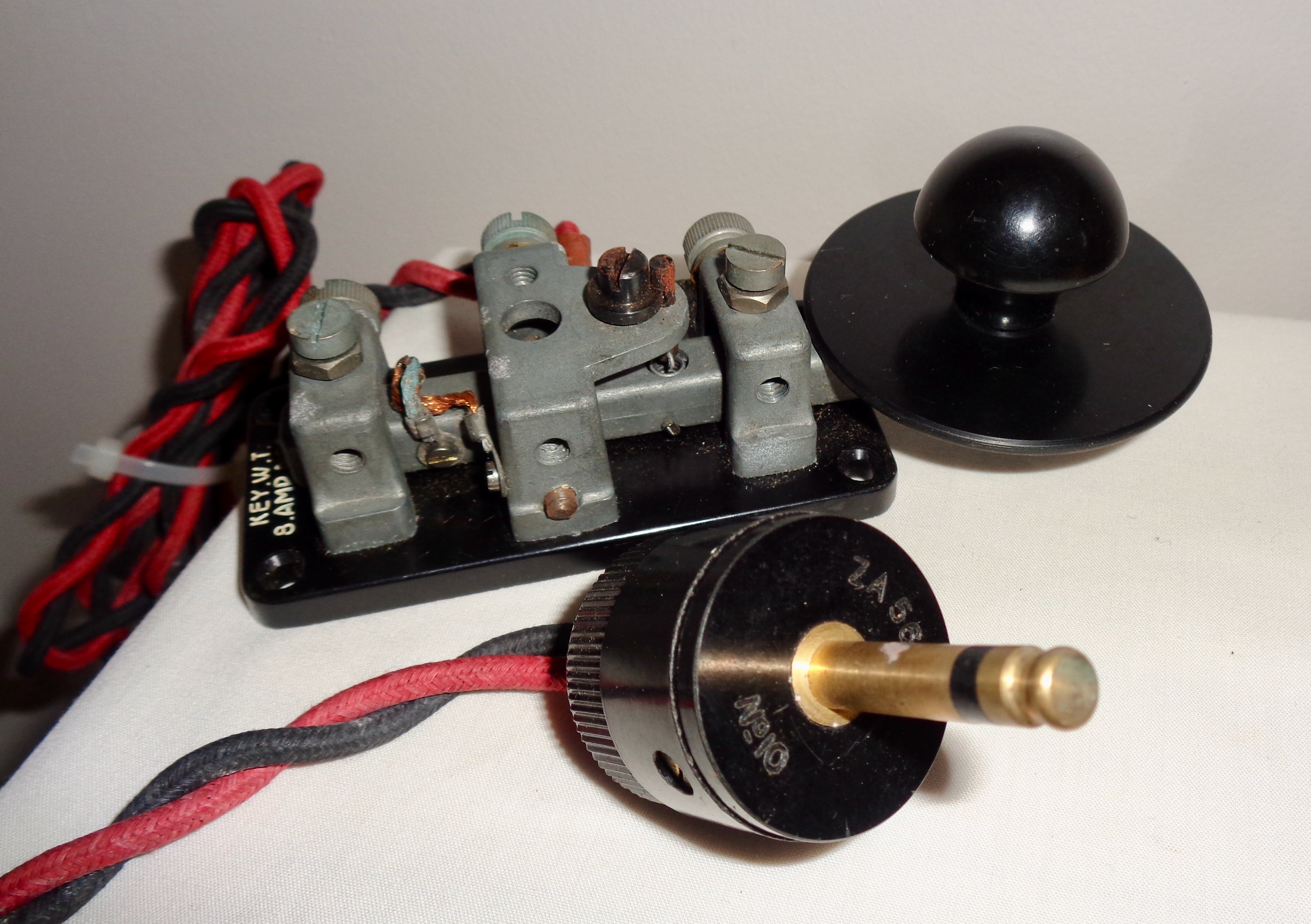1940 Group 1 No.2 Key WT 8 Amp WW2 Military Morse Key and Plug ...