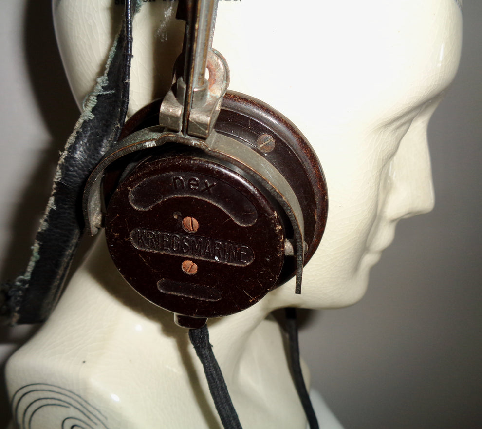 WW2 Nex German Navy Kriegsmarine 4000 Ohms Headphones – Mullard ...
