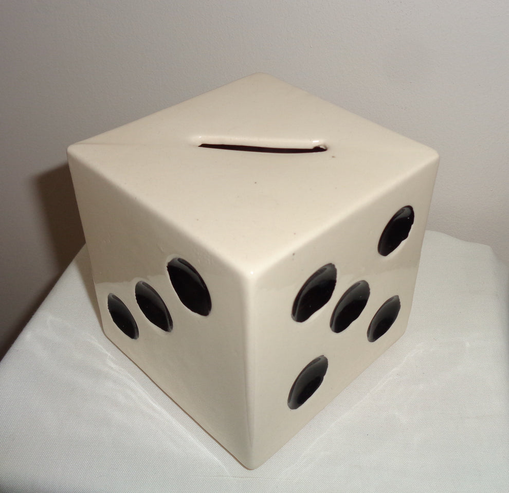 1980s R Moss Ltd Die (Dice) Ceramic Cubic Money Box 1027 – Mullard ...