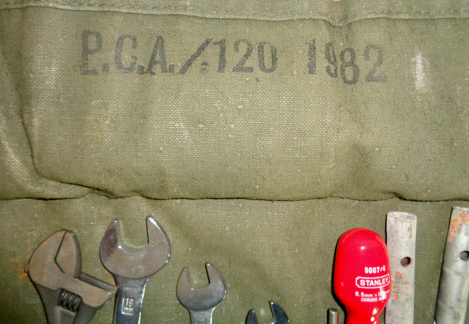 Vintage Military Land Rover Canvas Tool Roll With Tools – Mullard ...