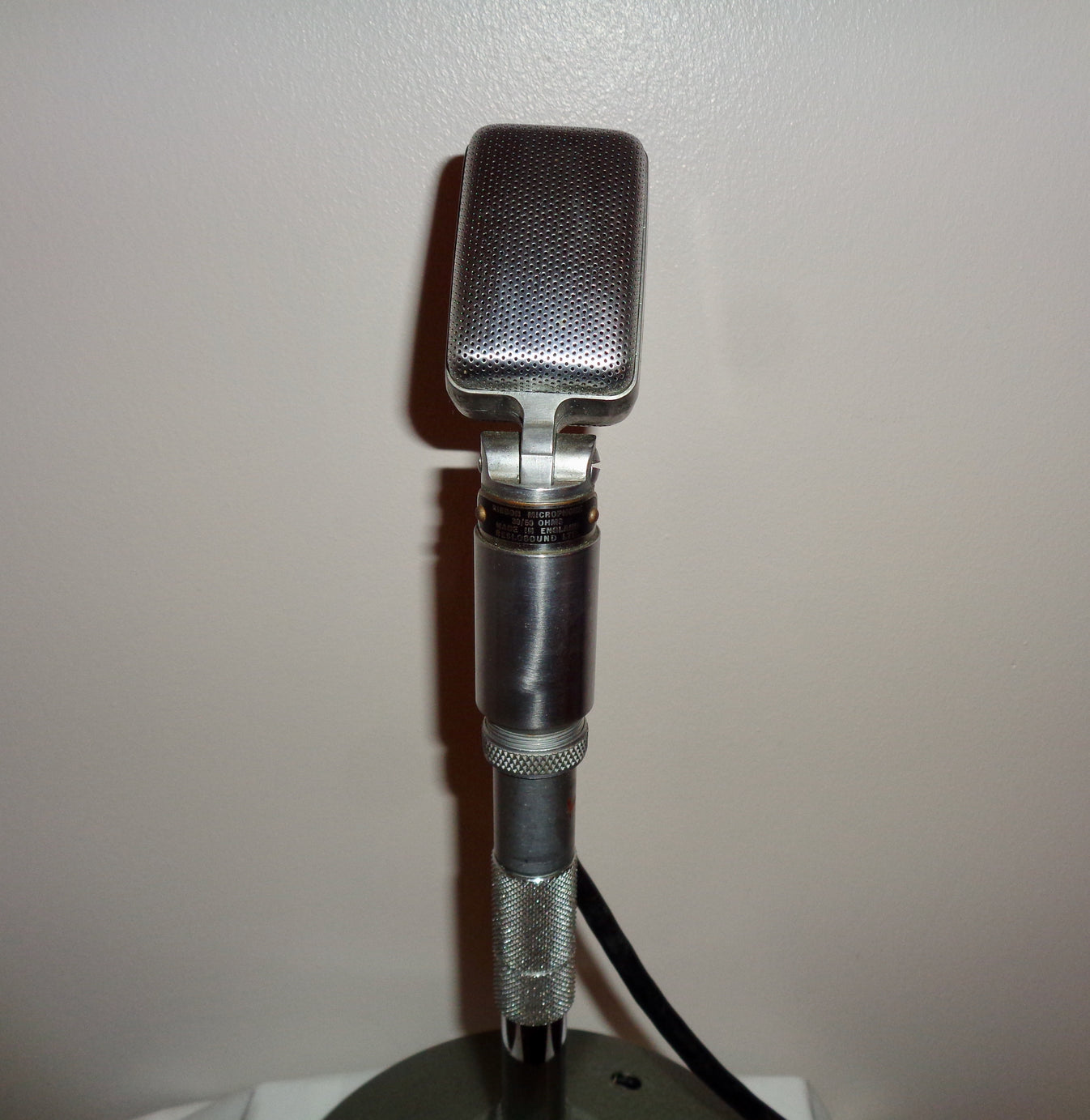 1960s Reslo RBL Black Label Ribbon Microphone 30-50 Ohm With Stand ...