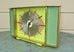 Vintage METAMEC Atomic Eye Shelf/Mantle Clock In Brass With Green Crac ...