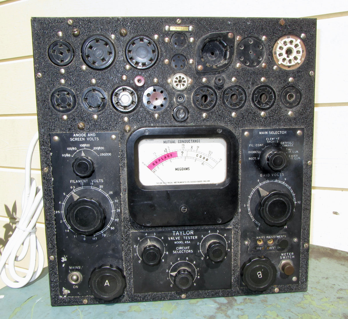 1950s Taylor Model 45A Series 2 Valve Tester With Instruction Manual ...