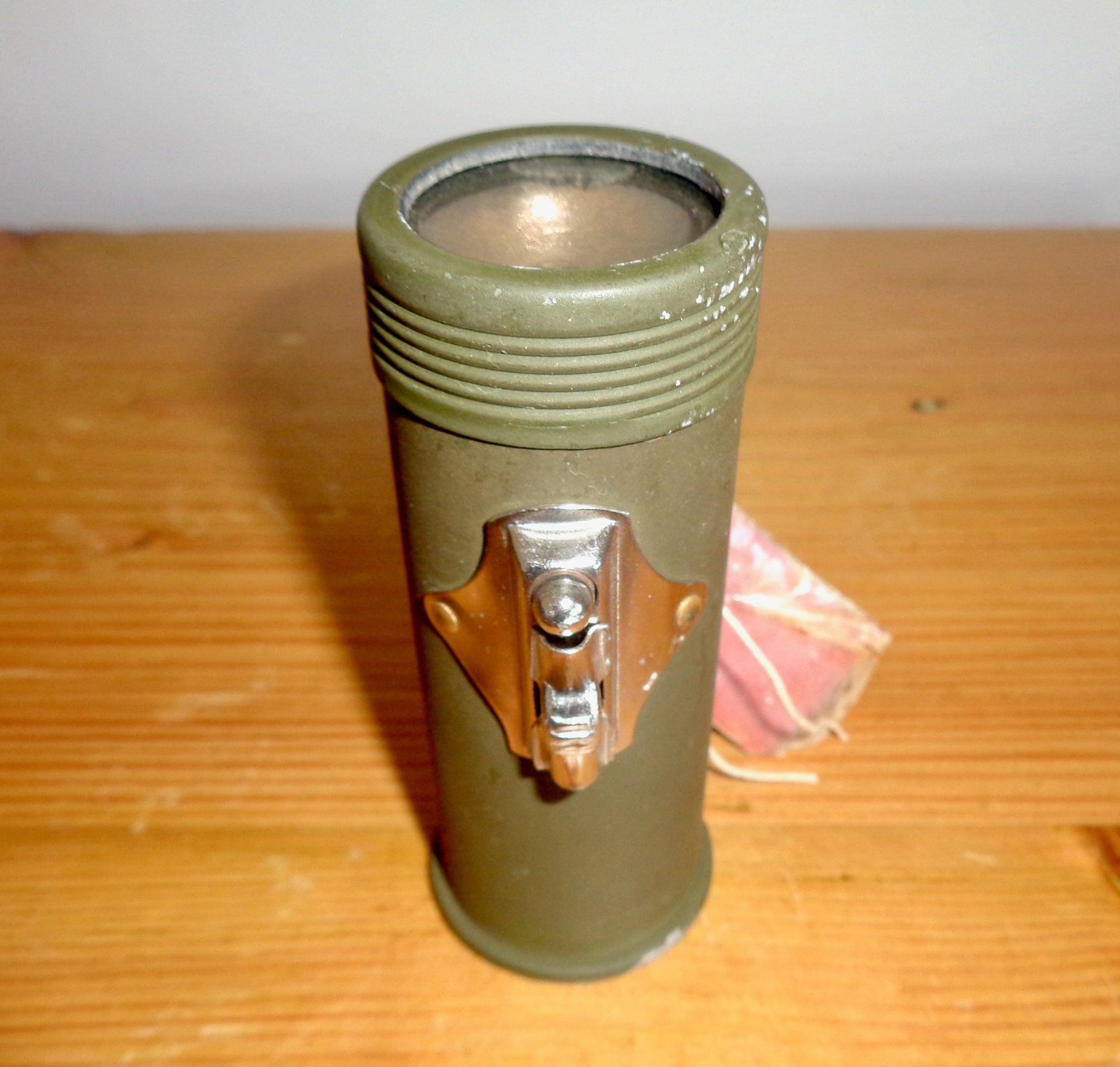 Vintage Military Hand Torch With Khaki Green Coated Surface Y3/WB/3841 ...