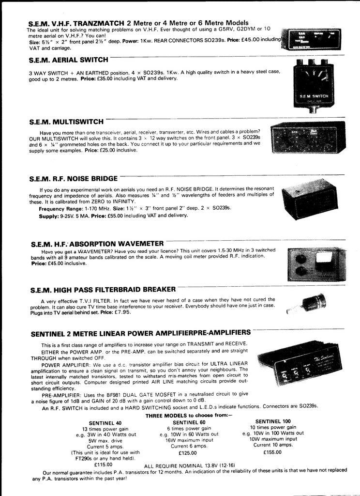 Vintage SEM VHF Tranzmatch VHF Antenna Tuner – Mullard Antiques and ...