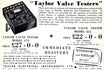 1950s Taylor Model 45A Series 2 Valve Tester With Instruction Manual ...